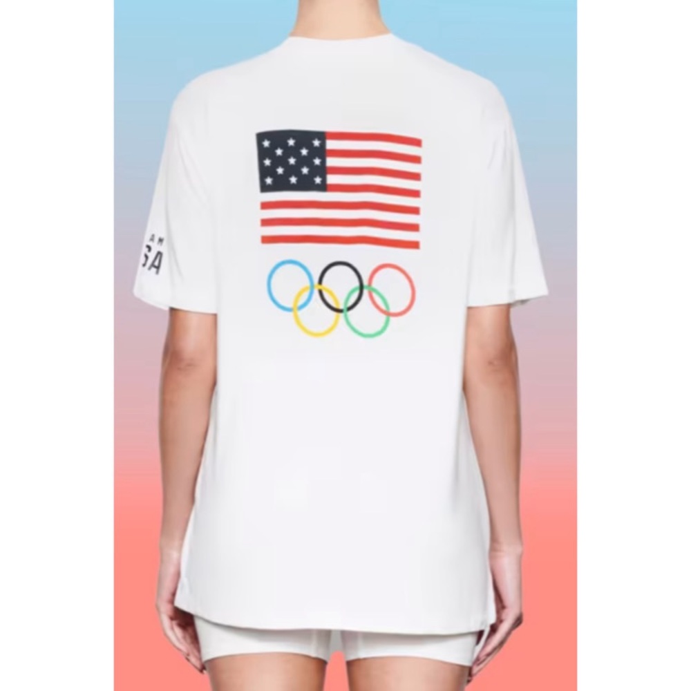 Skims Olympic Capsule Jersey T-Shirt. Size Large - Gem